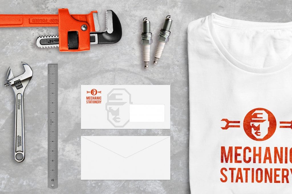 Car Mechanic Branding Stationery Mockup | Mockupslib